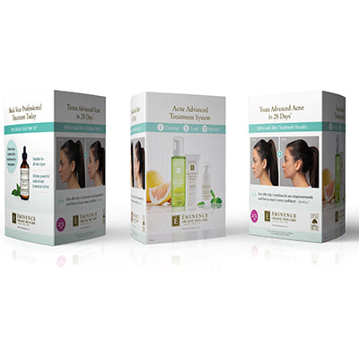 Table Card — Acne Advanced Collection | Eminence Organics — A&P Nature Brands